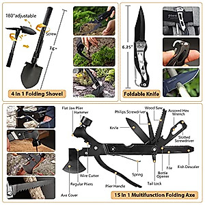 Survival Kit, 250Pcs Survival Gear First Aid Kit with Molle System Compatible Bag and Emergency Tent, Emergency Kit for Earthquake, Outdoor Adventure, Hiking, Hunting, Gifts for Men Women