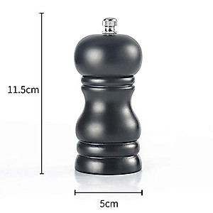 KVSERT Wood Salt and Pepper Grinder Set Pepper Salt Shaker, Solid Wood with Adjustable Coarseness Red