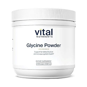 Vital Nutrients Glycine Powder | Amino Acid to Promote Restful Sleep, Stress Relief, Memory and Cognitive Support* | Vegan Supplement | Gluten, Dairy and Soy Free | 62.5 Servings