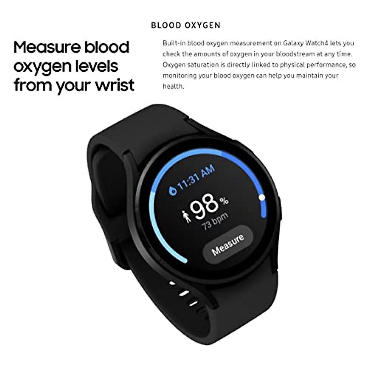 Samsung Electronics Galaxy Watch 4 40mm Smartwatch with ECG Monitor Tracker for Health Fitness Running Sleep Cycles GPS Fall Detection Bluetooth US Version - (Renewed) (Black)