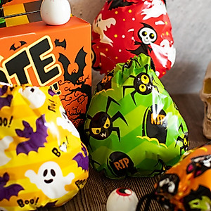 JOYIN 60 Halloween Drawstring Goody Treats Bags for Kids Halloween Trick or Treat Party Favor Supplies, Classroom Candy Goodie Bags
