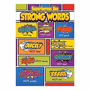Carson Dellosa Super Power Super Word Choices Bulletin Board Set (110311)