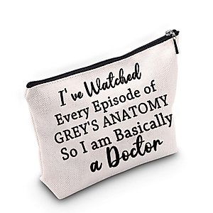 TSOTMO Inspired Gift Funny Doctor Canvas Tote Bag TV Show Gift I've Watched Every Episode of So I am Basically a Doctor Canvas Tote Bag(a Doctor canvas)