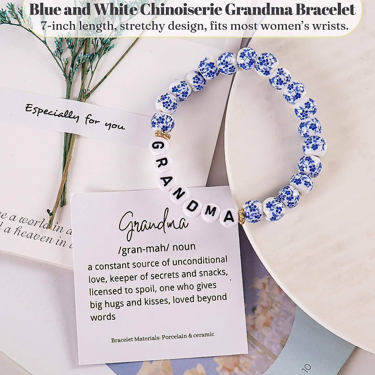 ELEMENU Mothers Day Gifts For Grandma, Grandmother Birthday Christmas Gifts Ideas from Grandkids, Granddaughter, Grandson - Best Grandma Gift Basket