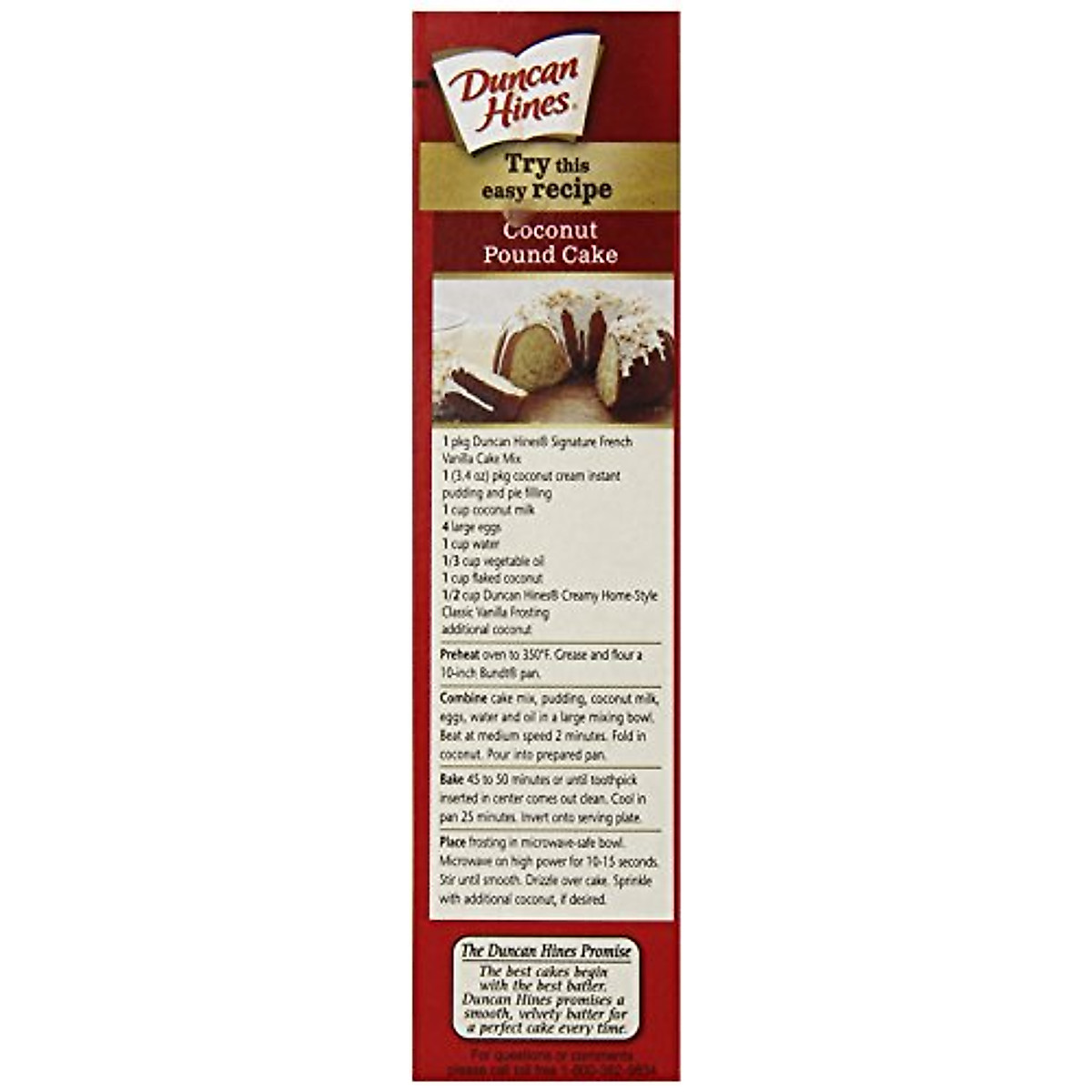 Duncan Hines Cake Mix, French Vanilla, 16.5 Ounce (Pack of 12)