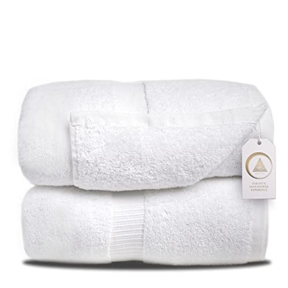 Zenith Luxury Bath Sheets Towels for Adults - Extra Large Bath Towels Set 40X70 Inch, 600 GSM, Oversized Bath Towels Cotton, Bath Sheets, XL Towel 100% Cotton. (2 Pieces,White)