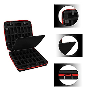 RHCOM Miniature Storage Sturdy Carrying Figure Case with 48 Slot Figurine Minature，Compatible with Warhammer 40k, Dungeons & Dragons and More