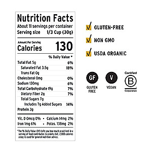 Purely Elizabeth Organic Original, Ancient Grain Granola, Gluten-Free, Non-GMO (3 Ct, 12oz Bags)