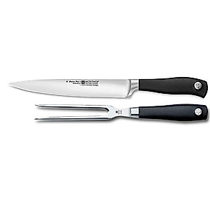 Wusthof Grand Prix II 2 Piece Carving Set, One size, Black