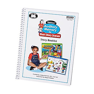 Super Duper Publications | Webber® Auditory Memory for Short Story Scenes | Target Story Comprehension and Answer Questions | Educational Learning Resource for Children