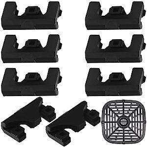 Impresa - Silicone Air Fryer Rubber Bumpers - 8 Pack - Protective Feet for Vortex, Cosori, and Other Compatible Brands - Prevents Tray and Basket Damage - Replacement Parts