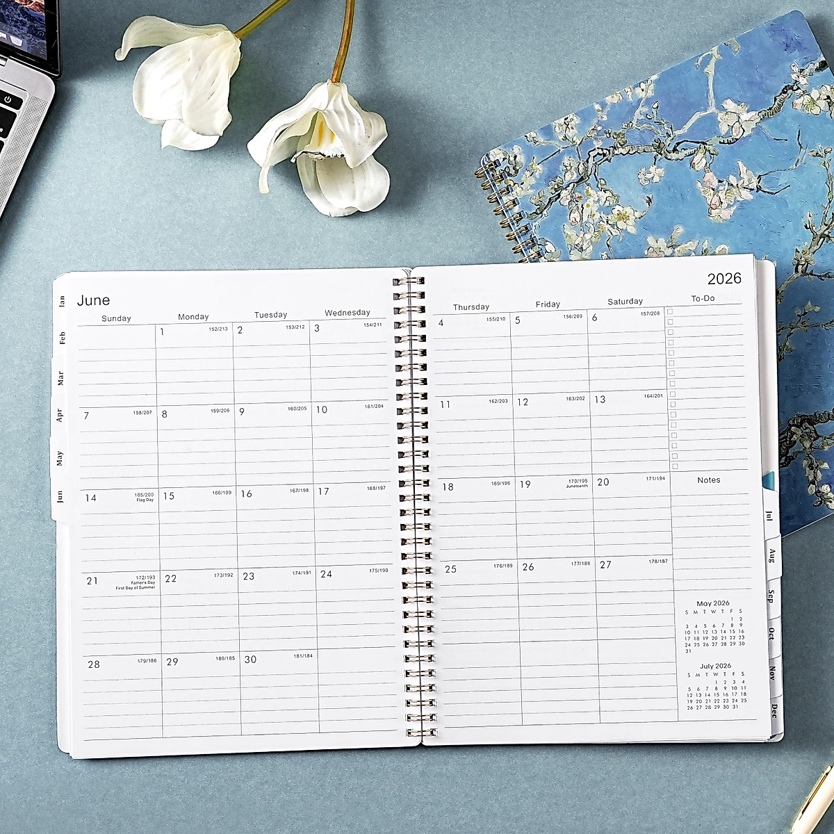 2023-2024 Planner - Planner/Calendar 2023-2024, Jul 2023 - Jun 2024, 2023-2024 Planner Weekly and Monthly with Monthly Tabs, 8" x 10", Strong Twin- Wire Binding, Flexible Hardcover, Daily Organizer