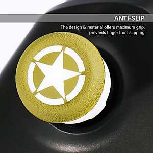 Playrealm FPS Thumbstick Extender & Printing Rubber Silicone Grip Cover 2 Sets for Xbox Series X/S & Xbox One Controller (WWII US Army)