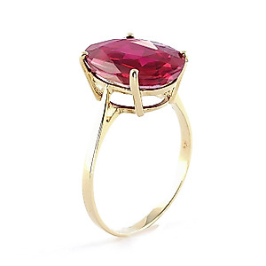 Galaxy Gold GG 7.5 ct 14k Solid Gold Ring Oval-Shaped Ruby (7)