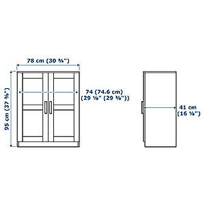 Ikea BISSA shoe cabinet with 2 compartments white (49x28x93 cm)