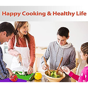 Extra-Thick Plastic Cutting Boards for Kitchen Dishwasher Safe Non-SIip, Flexible Cutting Mats for Cooking, No-Porous, BPA-Free, Food Icons & EZ-Grip Handle (Colorful Set of 4)