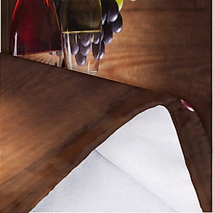 Red Wine Glasses Plastic Bag Holder Organizer Wall Mount,Grapes Large Grocery Bag Storage Dispenser Garbage Shopping Trash Bag Holder with Drawstring for Home Kitchen Pantry Decor 22×9 Inch