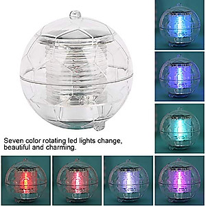 Yaosh Submersible led Lights Waterproof Solar Powered LED Floating Ball Lamp Decor Light for Swimming Pool Garden for Bathtub, Shower,Hot Tub, Spa, Party
