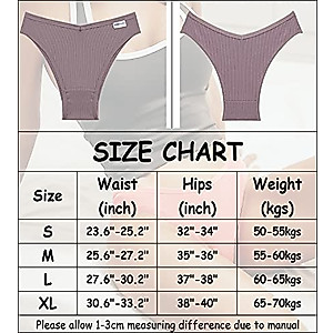 FINETOO 6 Pack Womens Cotton Underwear Sexy V-Waist Bikini Panties Ladies Brazilian Hipster Cheeky S-XL