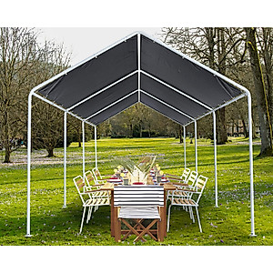ABCCANOPY 10x20 FT Carport Garage Car Boat Shelter Party Tent, Gray