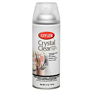 Krylon 1303 Crystal Clear Acrylic Coating, Artist Spray, 11 Ounce (6 Pack)