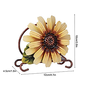 Alvinlite Paper Towel Holder, Sunflower Shape Napkin Holders for Tables, Metal Napkin Storage Cute Tissue Dispenser Cocktail Napkin Stand Perfect for Outdoor Events Kitchen Decor