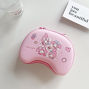 PERFECTSIGHT Controller Travel Case for Playstation 5 Controller, PS5, PS4, Switch Pro, Switch OLED and Xbox Controller, Heavy Duty Protective Cover Hard Carrying Controller Case - Cute Rabbit