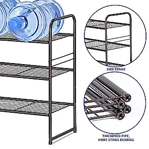 SUFAUY 3-Tier Shoe Rack, Stackable Shoe Shelf Storage Organizer for Entryway Closet, Extra Large Capacity, Wire Grid, Bronze