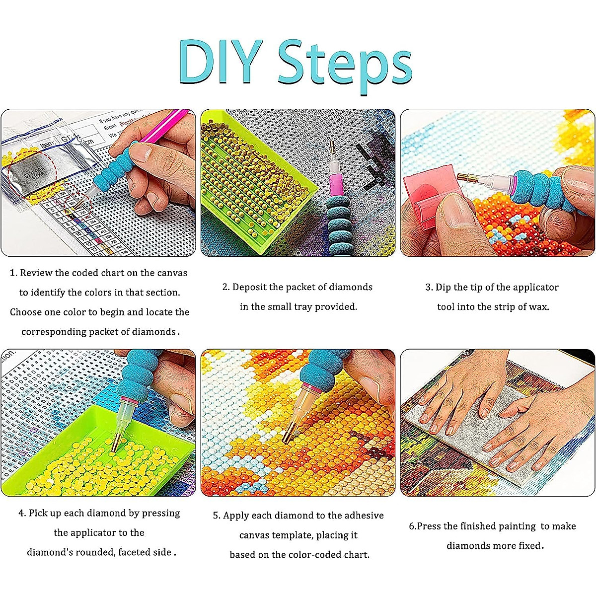 Ksxistiyt Diamond Art Painting Kits for Adults - Cartoon Full Drill Diamond Dots Paintings for Beginners, Round 5D Paint with Diamonds Pictures Gem Art Painting Kits DIY Adult Crafts Kits 12x16inch