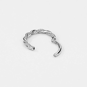 FANSING 18g 8mm Nose Rings for Women 316L Surgical Steel Nose Hoop 18 Gauge Pierced Rings for Nostril Septum Daith Cartilage Helix Piercing Jewelry Twisted Hypoallergenic Nose rings