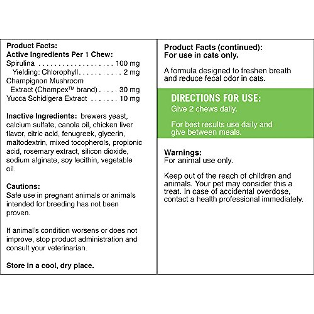 Pet Naturals Clean Scat Digestive Support Supplement for Cats, 45 Bite Sized Chews - Litter Box Odor Control and Intestinal Support