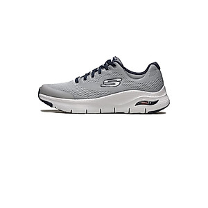 Skechers Men's Arch Fit Oxford, Gray/Navy, 11 M US