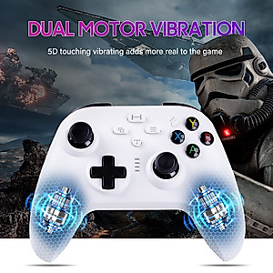 TechKen 2.4G Wireless Joystick Controller Compatible for Xbox One PC and Playtation 3 with Dual Vibration and Lager Capacity Rechargeable Battery, Elite PC P3 Controller for Xbox one