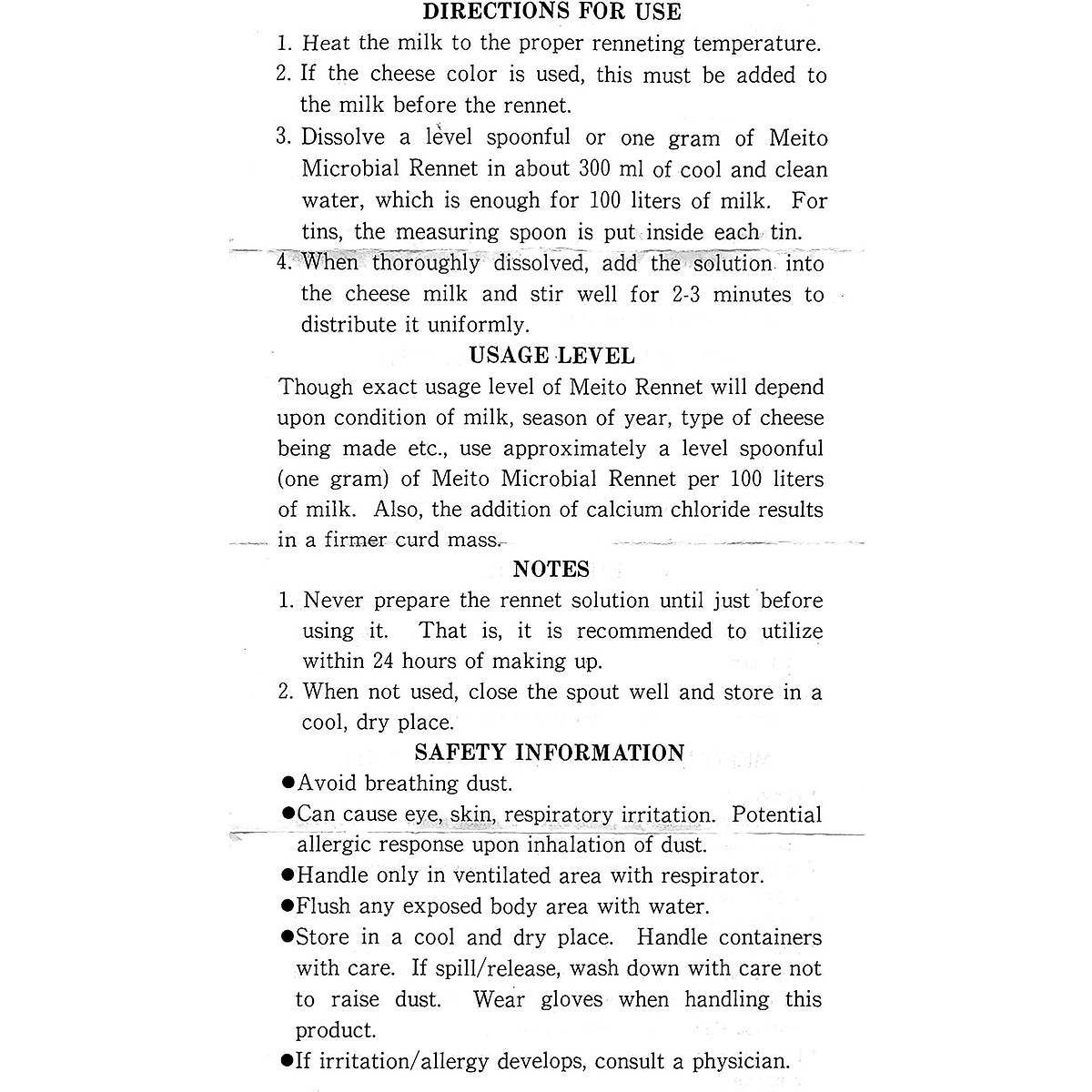 LOVARE Meito Rennet for Cheese Making - Cheese Making Enzymes - Rennet for Making Fresh Cheese 4 x 1 gr. (for 105 gallons/400L of milk) by QG group