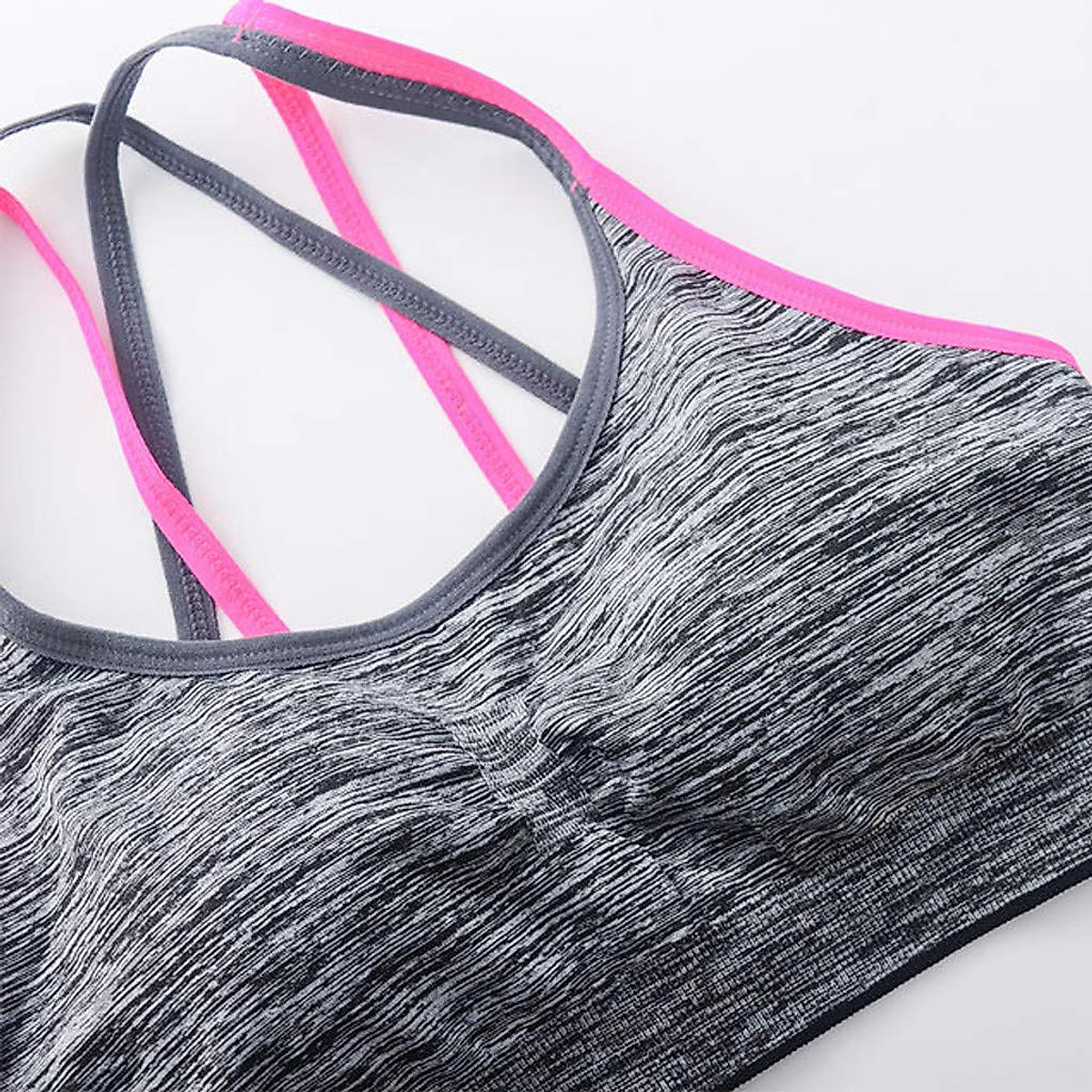 Bra for Women,JFLYOU Ladies Removable Padded Sports Bras Lingerie Support Workout Yoga Bra(Hot Pink,XX-Large)