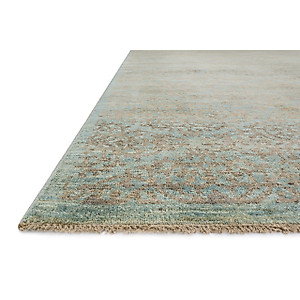 Loloi ESSEX Area Rug 4'-0" x 6'-0" Aqua/Sand