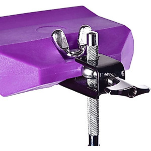 TUOREN Jam Drum Block Latin Percussion Musical Instrument Plastic with 3 Sided Mount Medium Pitch (Purple)