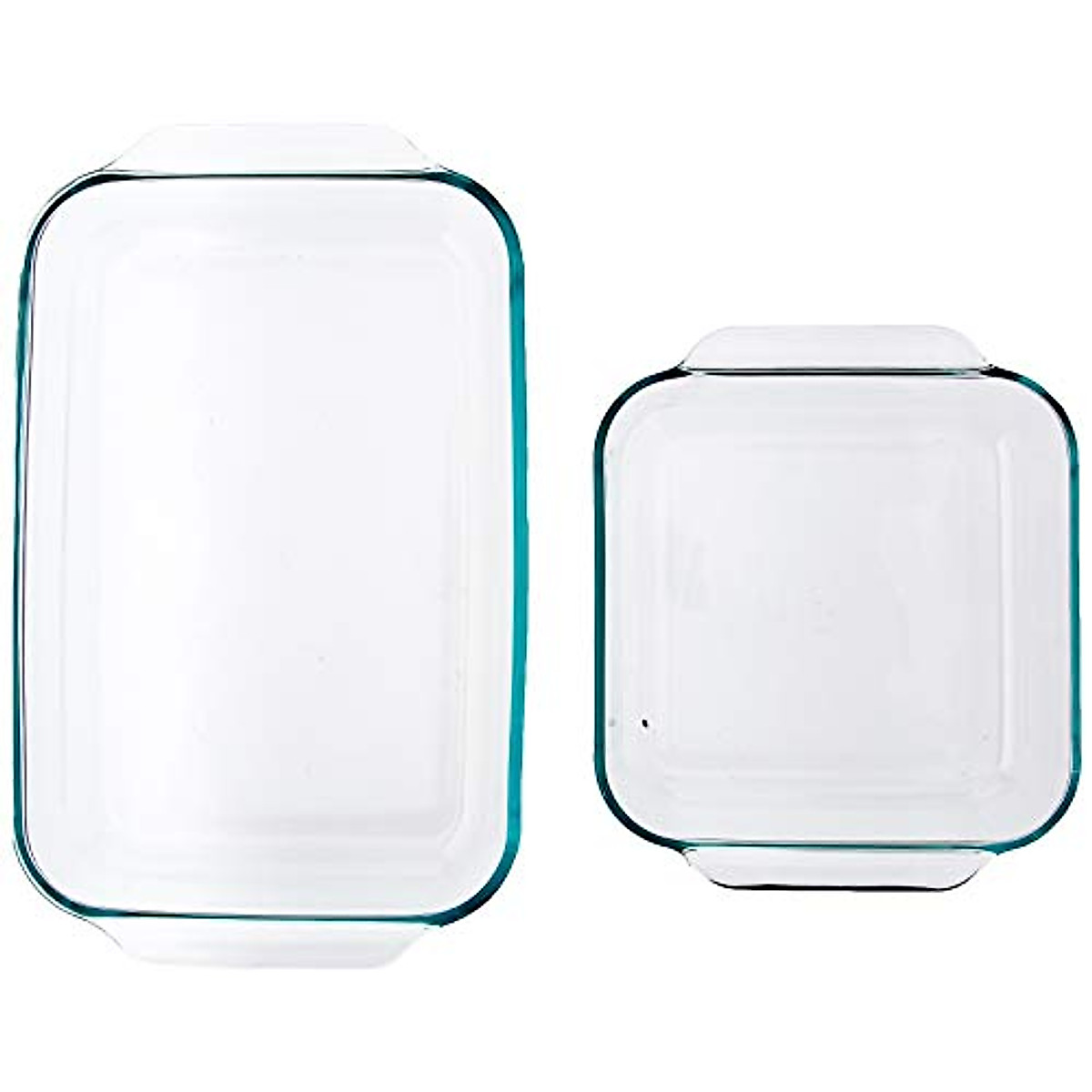 Pyrex 2Piece Basics Value Pack1-Basics 8"/2 dish1-Basics 3 Quart Oblong Bake Dish, 2.2, Clear