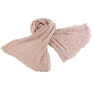 Tinksky Long Ripple Wrap, DIY Newborn Baby Photography Wrap-BAby Photo Props (Beige)