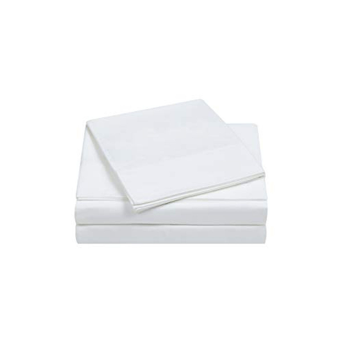 Charisma Percale Cotton 400 Thread Count Sheet Set, Queen, White