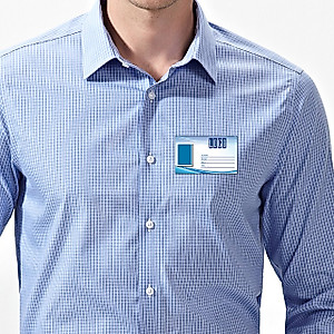 DIY Name Badges, Wisdompro 10 Set White Printable Blank PVC Badges (3.38 x 2.13 Inch) with Magnetic Name Tag for Jacket, Lapel,or Shirt - No Holes in Your Fine Jackets or Shirts