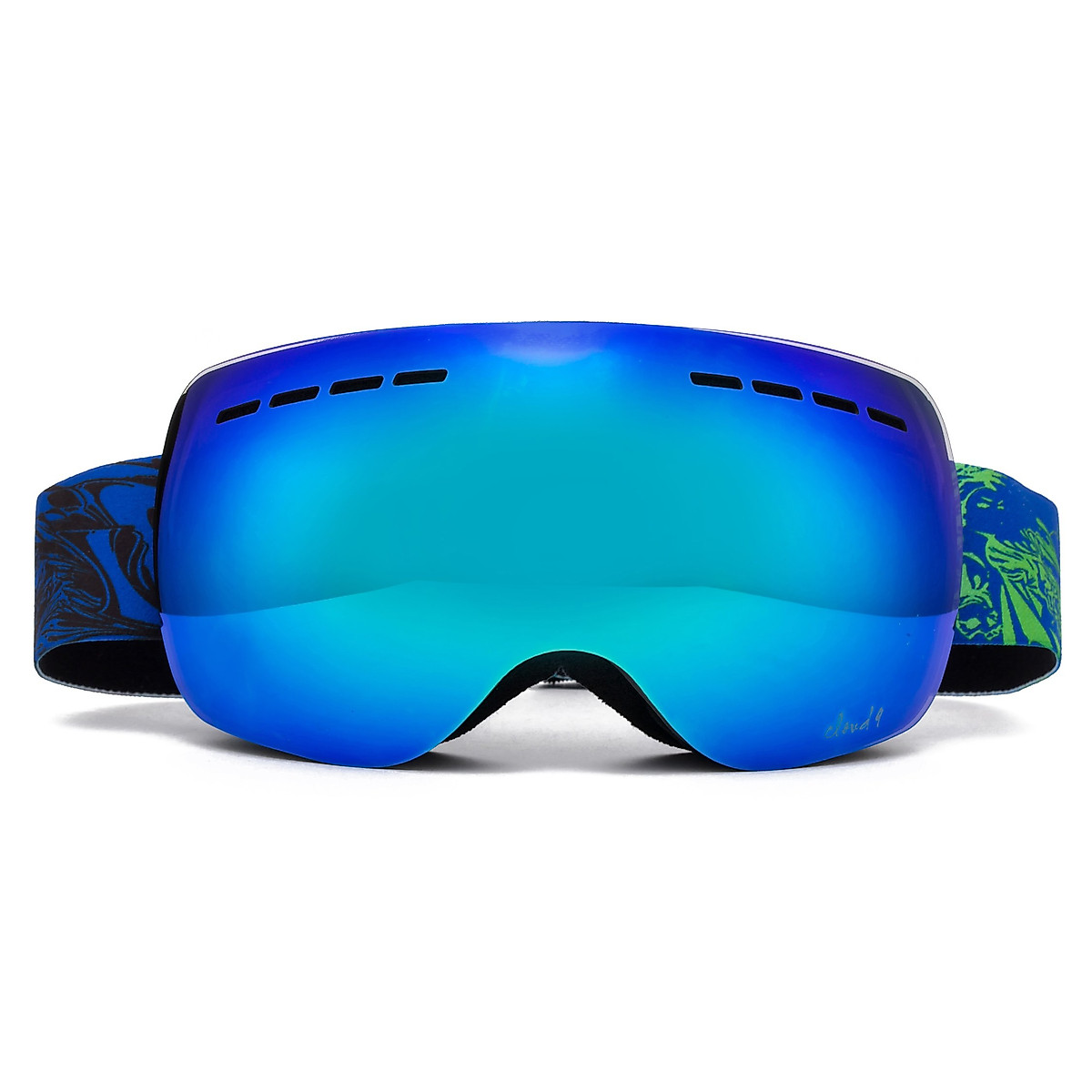 Cloud 9 - Women Ski Snow Goggles Nuclear Adult Anti-Fog Wide Angle Frameless UV400 Snowboarding Skiing Crystal Clear Flash Lens Coating Women Ski Goggle New Model (1 Pair Only, Choose Your Color)