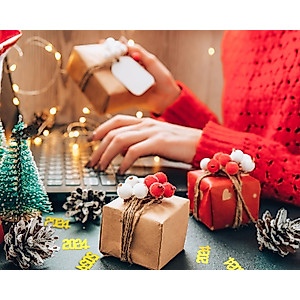 ONLYKXY New Year Table Confetti Glitter Table Decor Confetti Sprinkles Confetti Decoration for New Years Eve Party Confetti Foil Theme Thanks Giving Scatter Bless Confetti (2024, Golden)