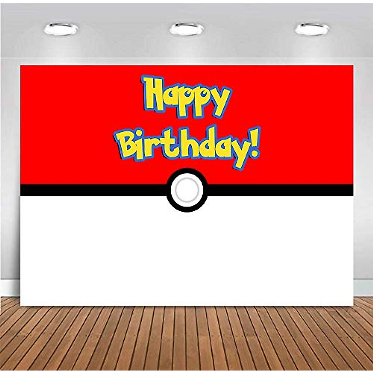Red White Ball Photo Background Kids Happy Birthday Party Vinyl Game Boy Photography Backdrop Children Photo Booth Studio Props 5x3ft Magic Pet Baby Shower Decorations Cake Table Banner Supplies