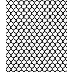 7mm Polyester Hex Mesh - Black