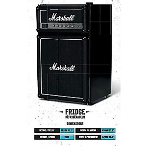 Marshall MF3.2 MF32BLKNA 3.2 Cubic-Foot Medium-Capacity Bar Fridge, Black