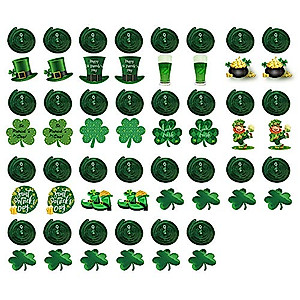 GOER St. Patrick's Day Party Decorations,30 Pcs Irish Shamrock St. Patrick's Day Hanging Swirls Party Supplies