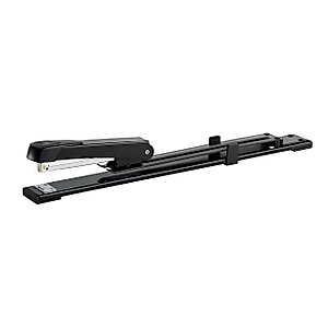 Rexel Long Reach Stapler, 15 Sheet Capacity, Plastic Body, Black, 01026
