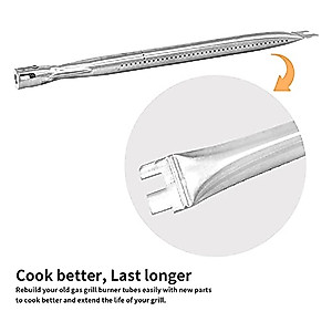 Plowo Burner Tube Replacement for Home Depot 30400040, 30400041, 30400042, 30400043, 30400045, 30400046, Ducane 3100, 3200, 3400, 4100, 4200, 4400 and Other Gas Grill Models, Stainless Steel, 5-Pack