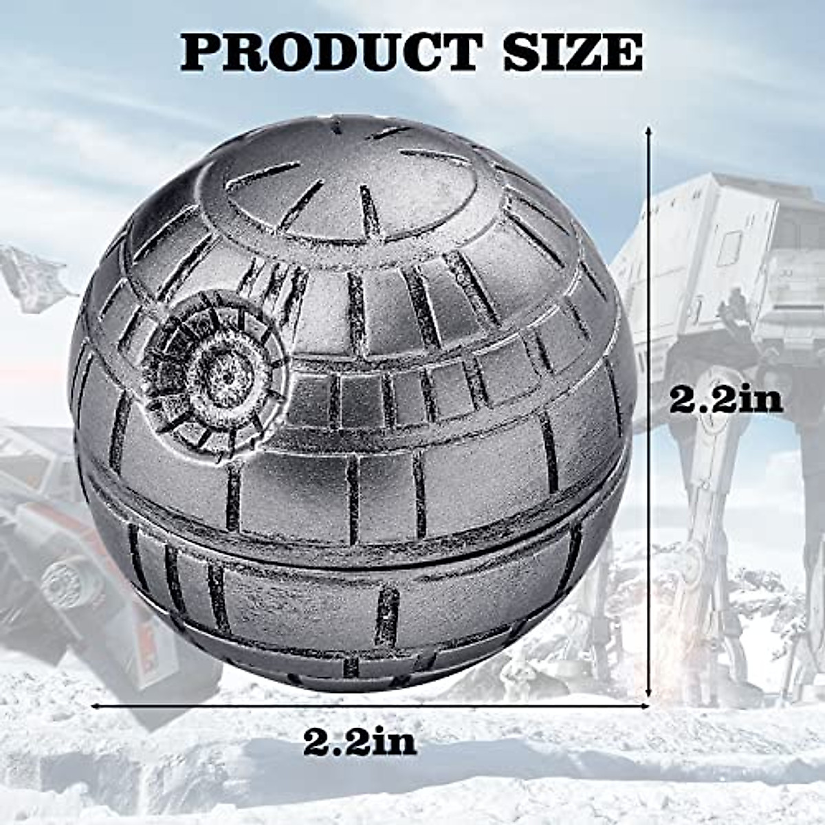VICKYDGE Star Wars Grinder, Large Crusher Death Star Gifts, 2.2 Inch